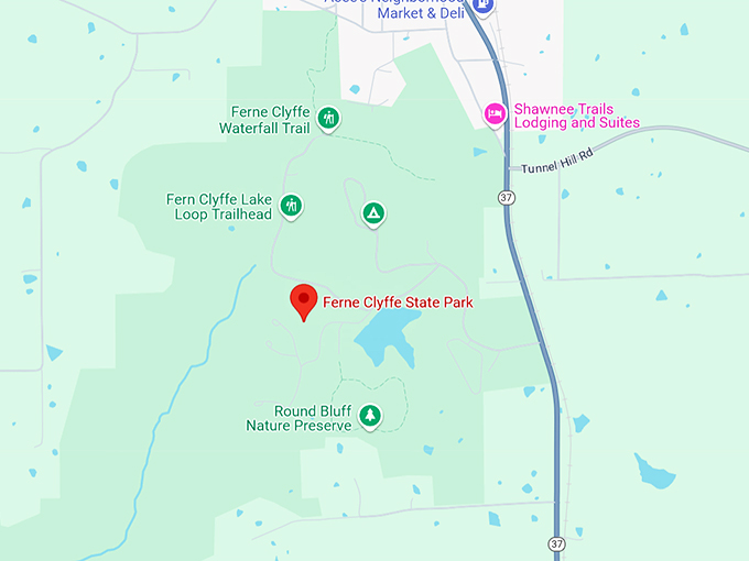ferne clyffe state park 10 map