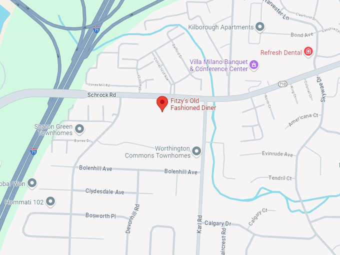 fitzy's old fashioned diner 10 map