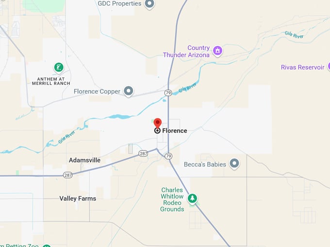florence, arizona 10 map