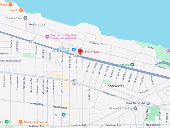 flower child, cleveland map