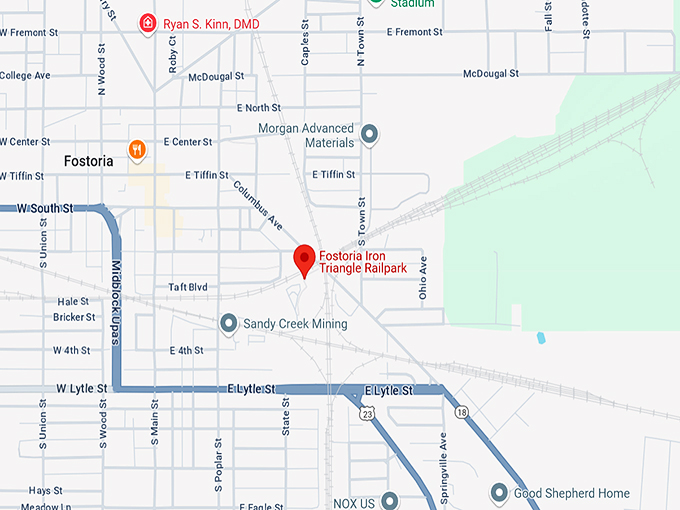 fostoria rail park 10 map