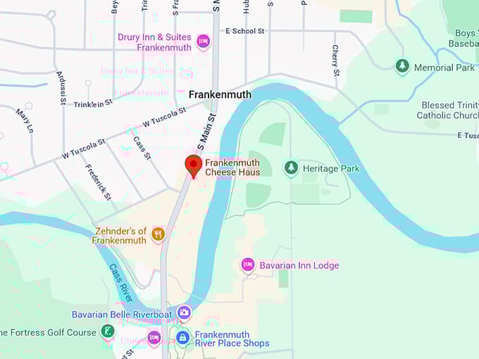 frankenmuth cheese haus 10 map