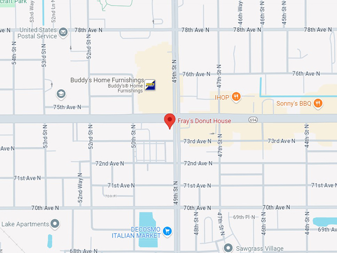 fray's donut house 10 map