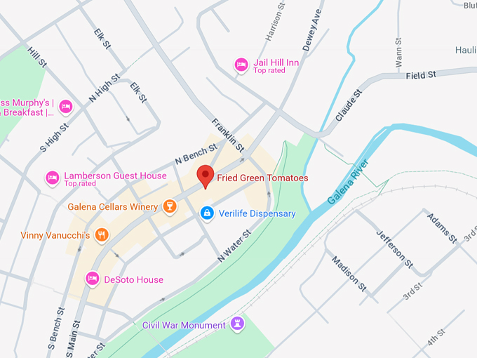 fried green tomatoes 10 map