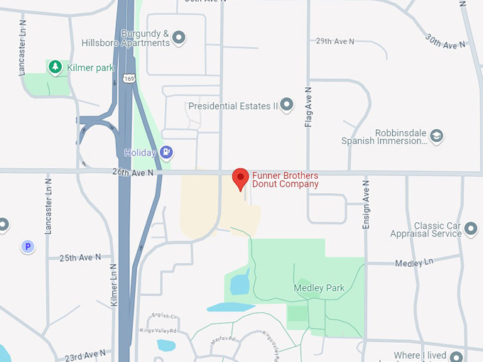 funner brothers donut company 10 map