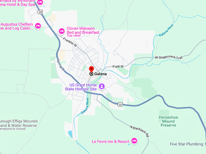 galena, illinois map