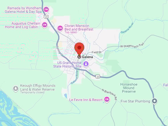 galena, illinois map