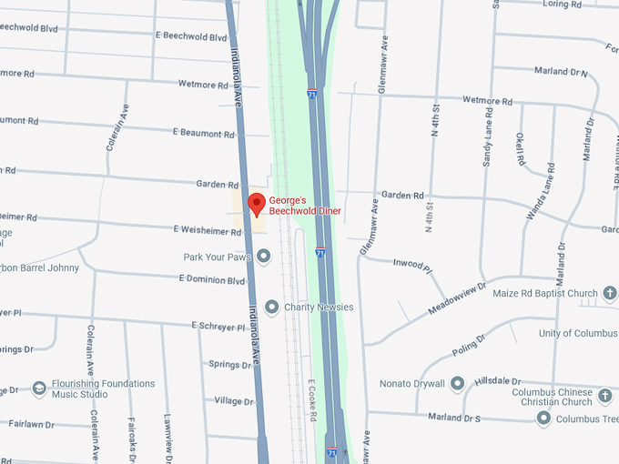 george's beechwold diner 10 map