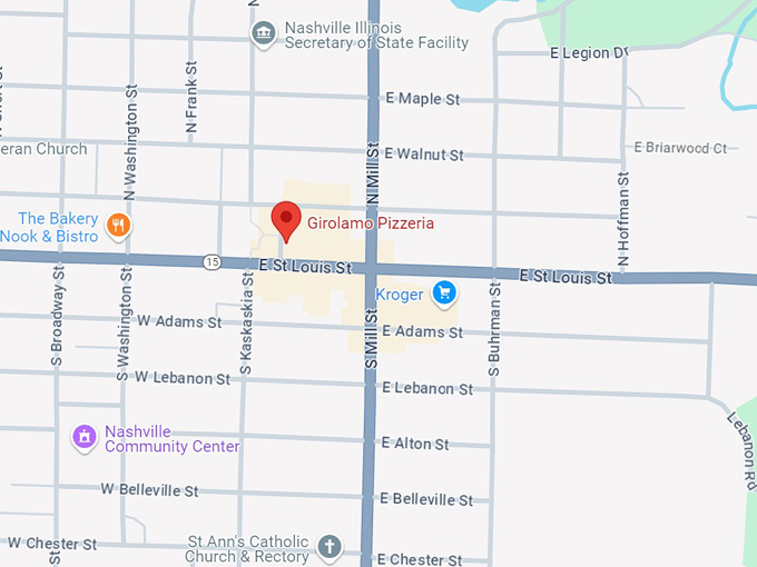 girolamo pizzeria map