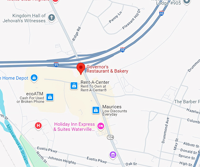 governor's restaurant & bakery 10 map