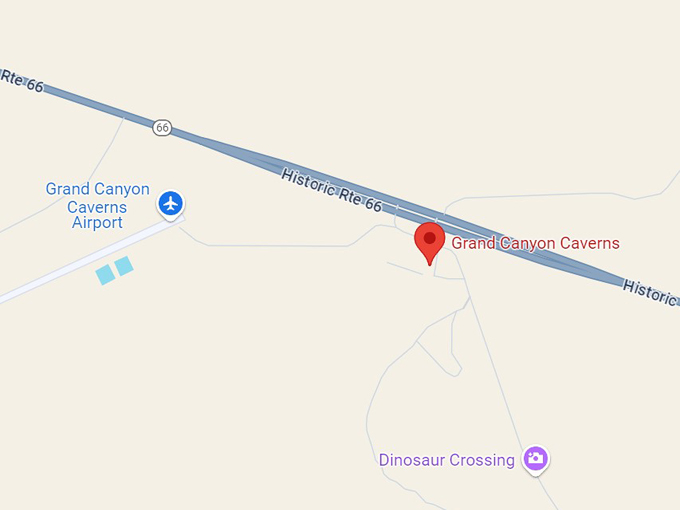 grand canyon caverns 10 map