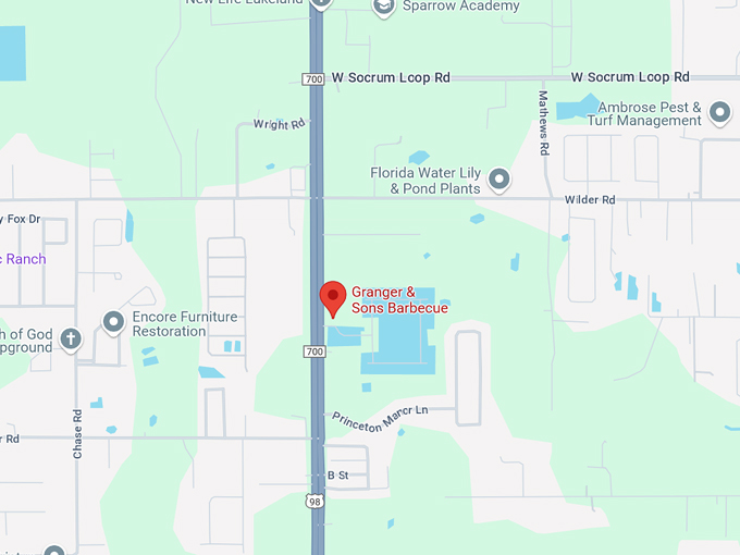 granger & sons barbecue 10 map