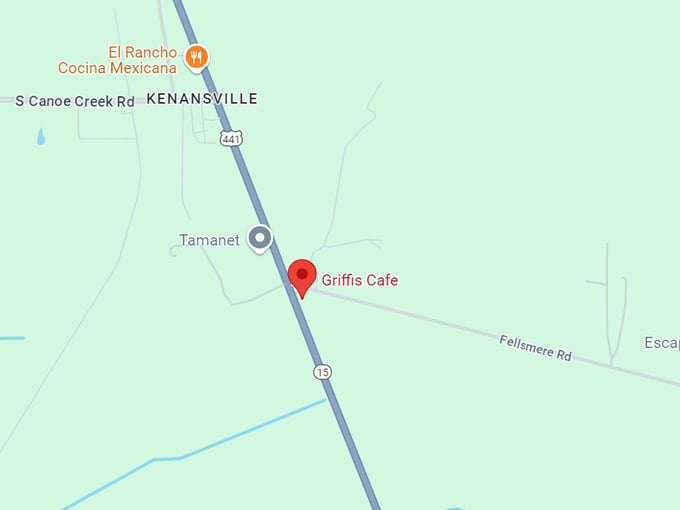griffis cafe in kenansville, florida 10 map