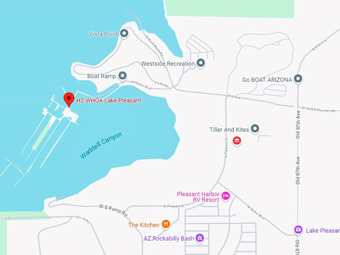 h2 whoa lake pleasant 10 map