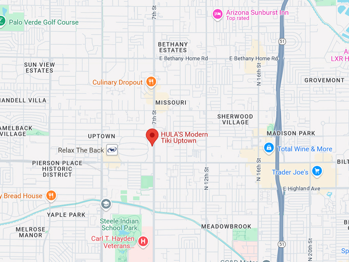 hula's modern tiki uptown 10 map