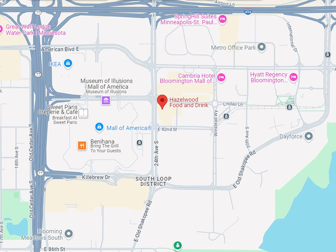 hazelwood food and drinks map