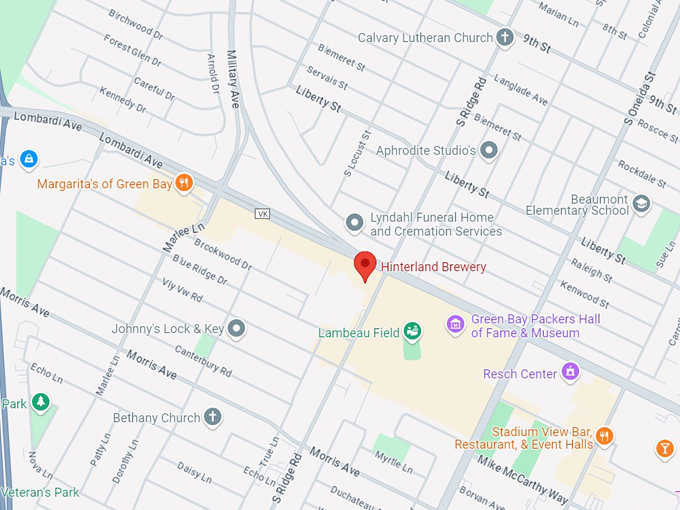 hinterland brewery & restaurant 10 map