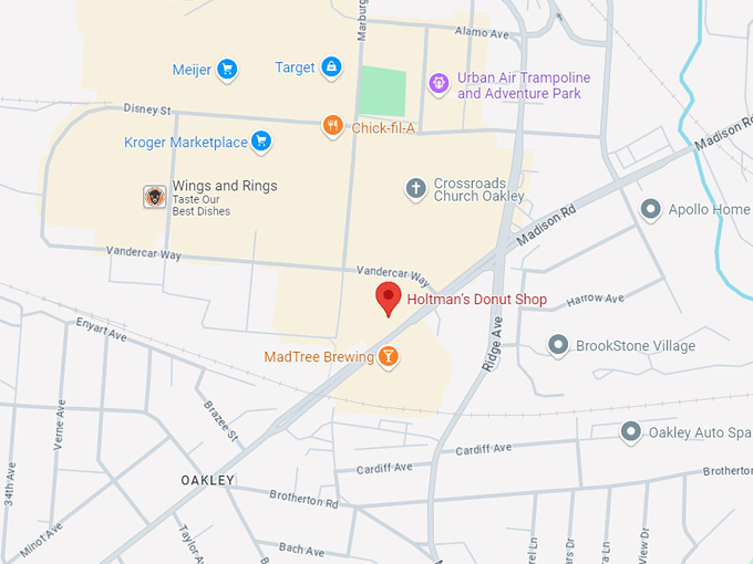 holtman&rsquo;s donut shop 10 map