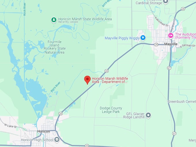horicon marsh state wildlife area 10 map
