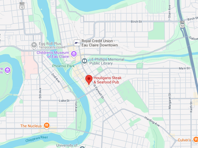 houligan's steak and seafood pub 10 map