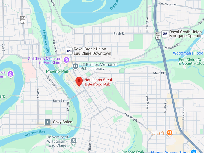 houligan's steak and seafood pub 10 map