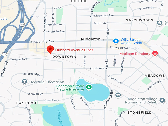hubbard avenue diner 10 map