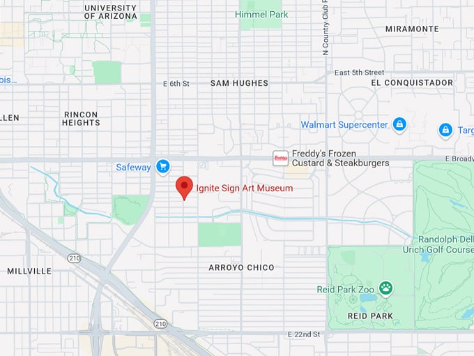 ignite sign art museum 10 map