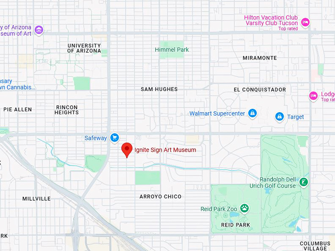 ignite sign art museum 10 map