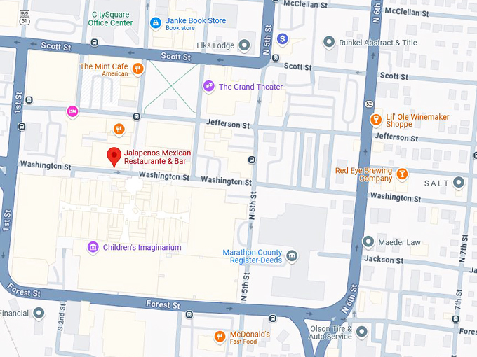 jalape&ntilde;o's mexican restaurante & bar 10 map