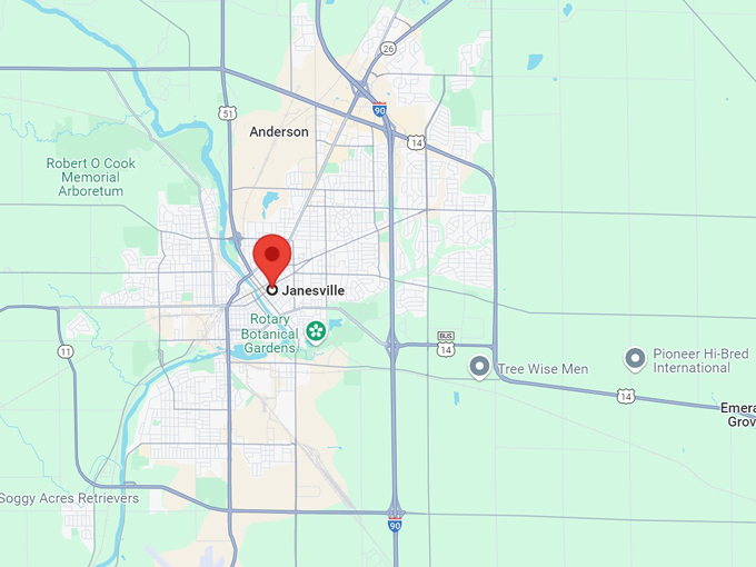 janesville, wi 10 map