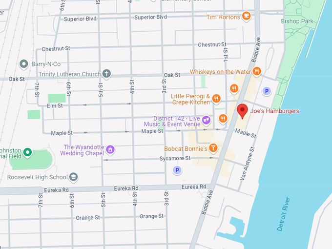 joe's hamburgers 10 map