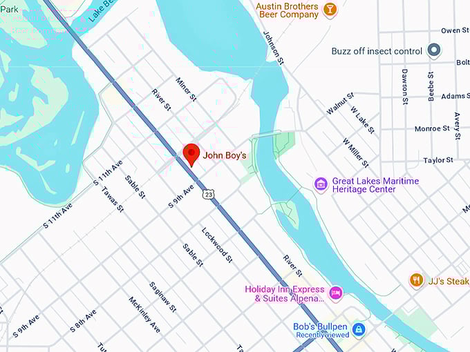 john boy's restaurant 10 map