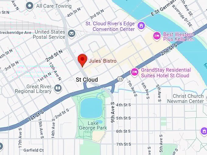 jules' bistro 10 map