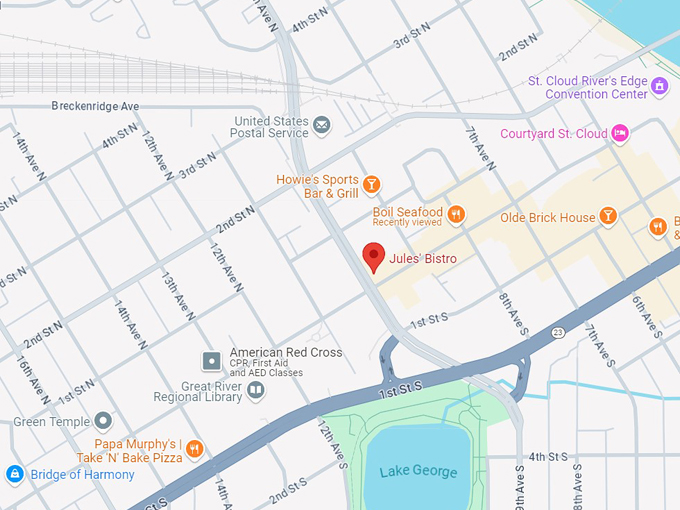 jules' bistro 10 map