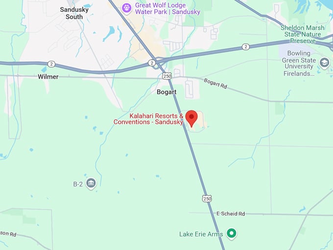kalahari resorts & conventions sandusky 10 map