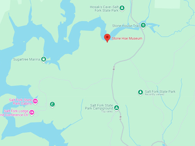kennedy stone house at salt fork state park 10 map