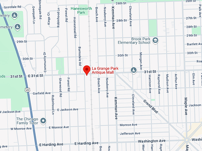 la grange park antique mall 10 map