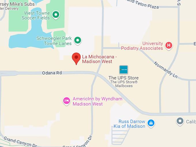 la michoacana madison west 10 map