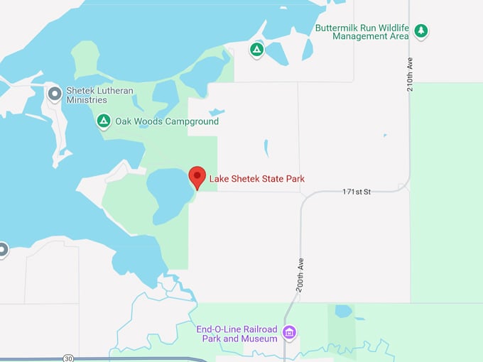 lake shetek state park 10 map