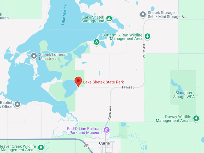 lake shetek state park 10 map