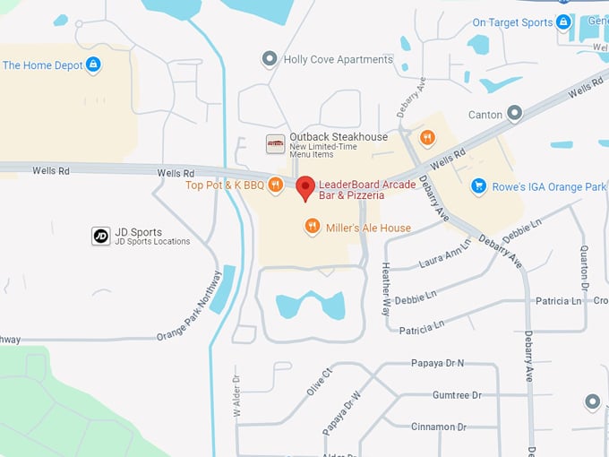 leaderboard arcade bar & pizzeria 10 map