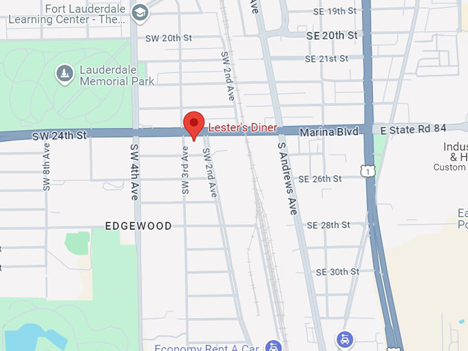 lester&rsquo;s diner 10 map