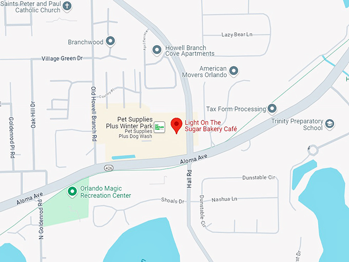 light on the sugar bakery caf&eacute; 10 map