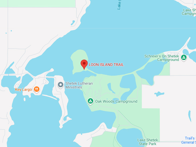 loon island trail at lake shetek state park 10 map