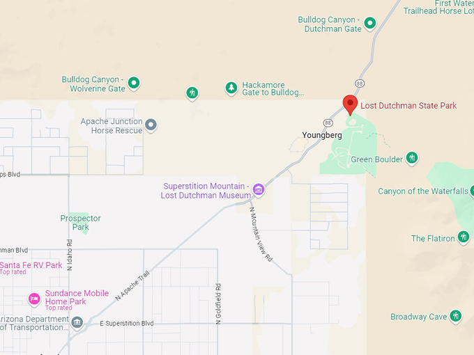 lost dutchman state park 10 map
