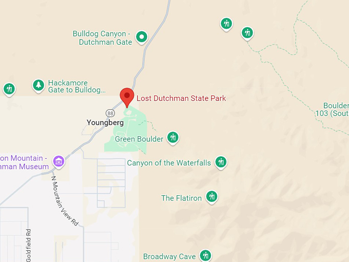 lost dutchman state park apache junction, az 10 map