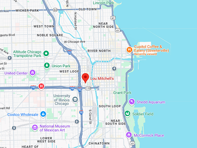 lou mitchell's 10 map