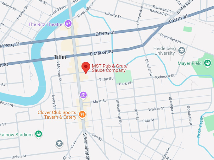 mst pub & grub sauce company 10 map