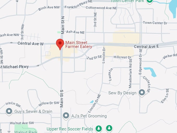main street farmer eatery st michael, mn 10 map