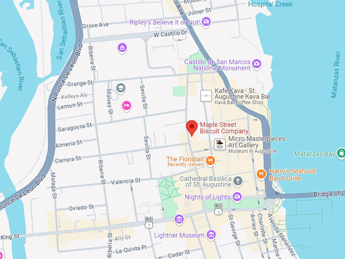 maple street biscuit company 10 map